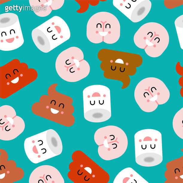 Shit and toilet paper and friends pattern seamless. Best friend on WC ...