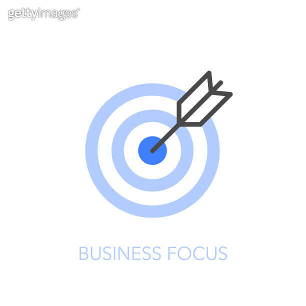 Business focus symbol with target and arrow in the center (1284765551 ...