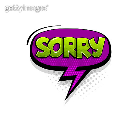 Comic text sorry speech bubble pop art style (1259112547) 일러스트, 무료 일러스트 ...