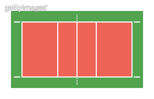 volleyball court or field top view proper markings and proportions ...