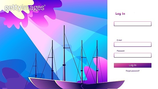 login form vector abstract sea landscape website 이미지 (1254513879) - 게티이미지뱅크