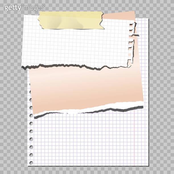 Blank note paper with scotch tape, isolated. 이미지 (1261508448) - 게티이미지뱅크