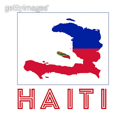Haiti Logo. Map of Haiti with country name and flag. (1217988295) 일러스트 ...