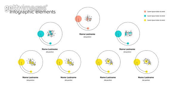 Business hierarchy organogram chart infographics. Corporate ...
