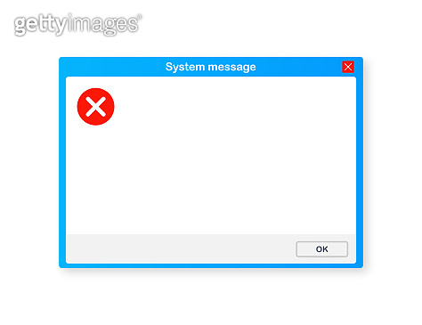 Vintage User Interface. Critical Error Warning Message. Vector stock ...