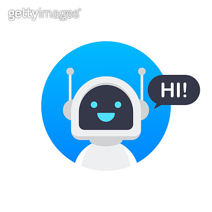 Chat Bot Using Laptop Computer, Robot Virtual Assistance Of Website Or ...