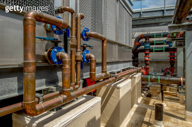 Chiller Unit with Copper Pipes 이미지 (1269418637) - 게티이미지뱅크