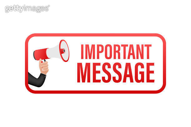 Hand Holding Megaphone with important message. Megaphone banner. Web ...