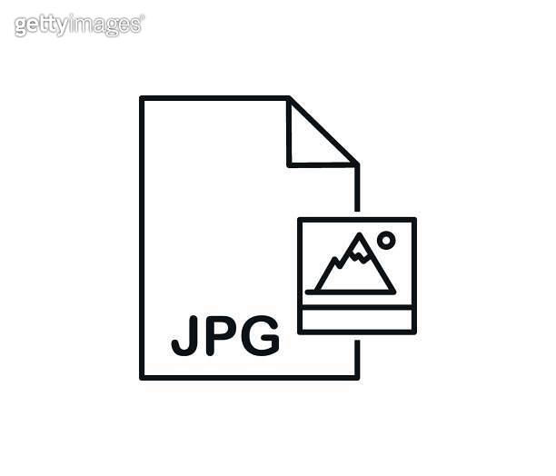 Download the JPG icon. The file is labeled JPG and the arrow sign is ...