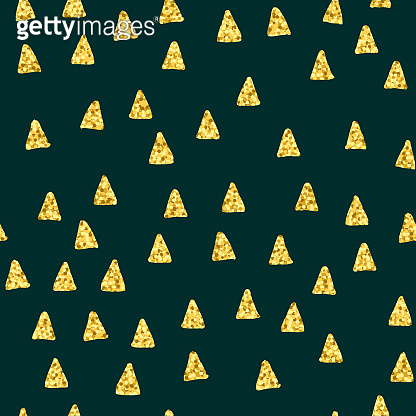 Vector abstract seamless pattern. Hand drawn glow paillette gold ...