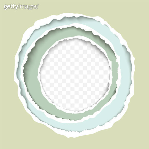 Torn paper sheets rough circular borders realistic illustration 이미지 ...