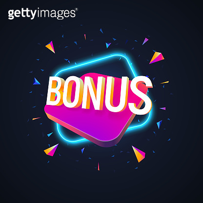 Web banner Bonus sign letters 3d isolated vector design elements. 이미지 ...