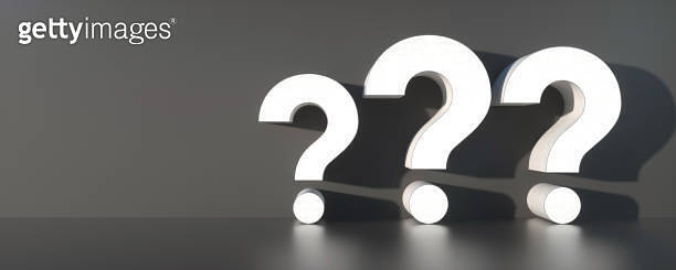 Question Marks With Empty Space on Left Side. 3D Rendering FAQ Concept ...