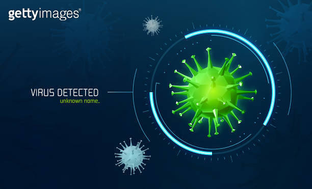 Virus bacteria detected vector low poly vector illustration. Viruses ...