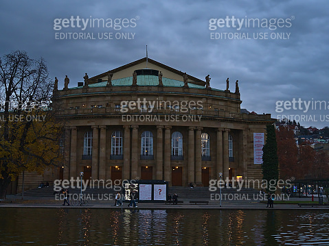 Front view of famous historic opera house designed by architect Max ...