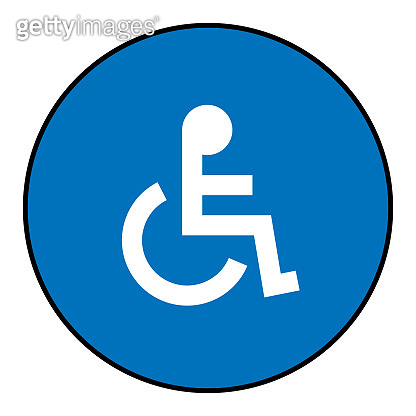 Disability sign, Handicap wheelchair symbol. 이미지 (1283342577) - 게티이미지뱅크