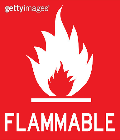 Flammable beware danger warning sign. 이미지 (1273676224) - 게티이미지뱅크