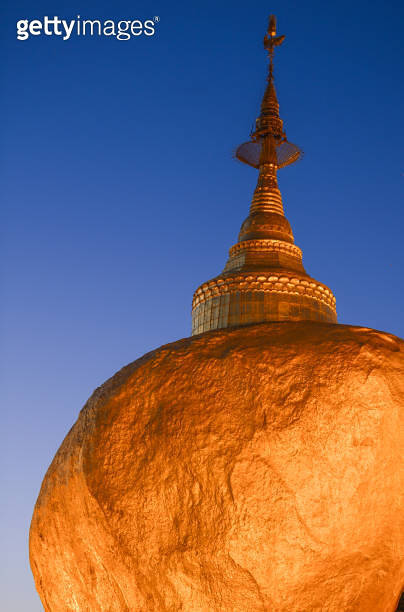 Kyaikhtiyo or Kyaiktiyo pagoda Golden rock Shwedagon Pagoda in temple ...