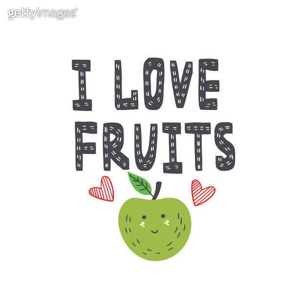 Lettering i love fruit 이미지 (1283896878) - 게티이미지뱅크