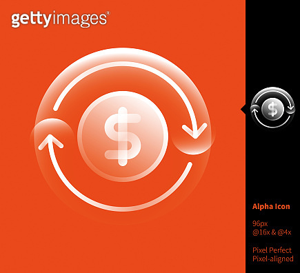 Dollar currency symbol and currency exchange concept alpha icon ...