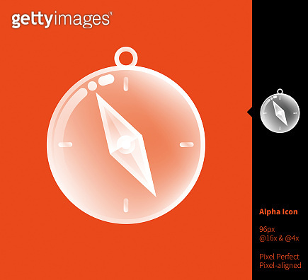 Compass icon alpha icon - vector illustrations for branding, web design ...