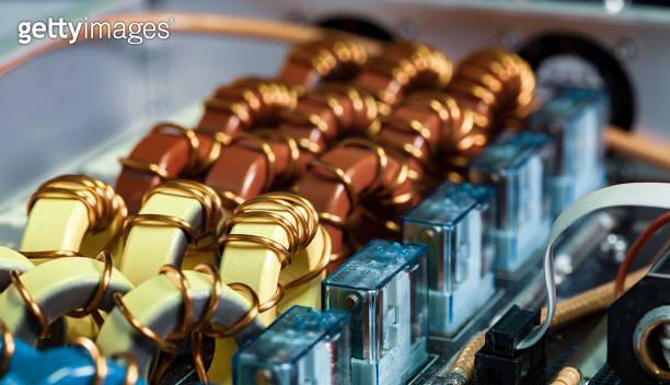 Top view close-up of color iron powder coils (1210757951) - 게티이미지뱅크