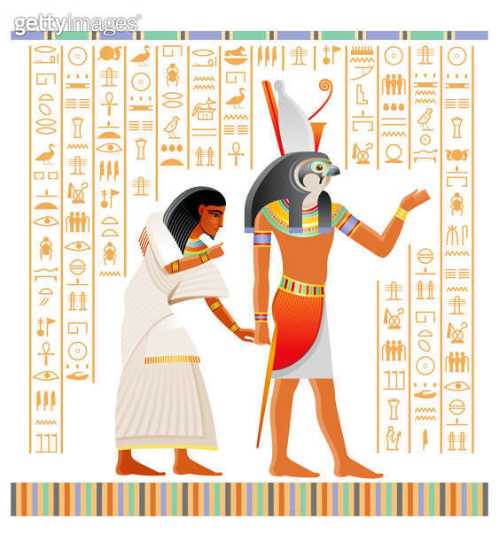 Egyptian papyrus from Book of Dead with afterlife ritual in Duat ...