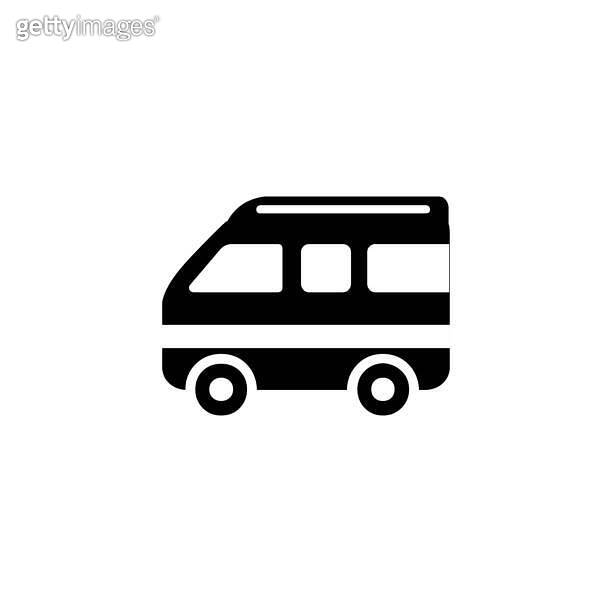 Minibus vector icon. Isolated Mini bus, Van flat emoji, emoticon symbol ...