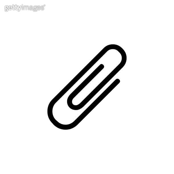 Paperclip vector icon. Isolated Paperclip flat emoji, emoticon symbol ...