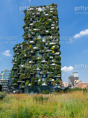 Milano, Italy. Bosco Verticale, view at the modern and ecological ...