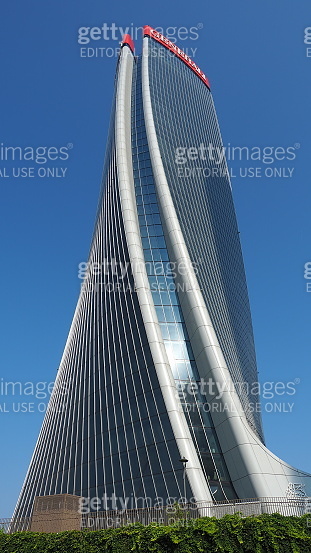 Milano, Italy. The iconic Generali tower at CityLife district designed ...
