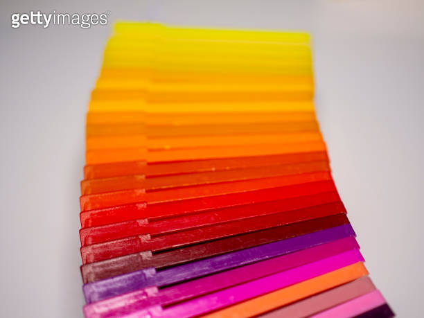 Plastic color swatches book. Sample colors catalogue for plastic ...