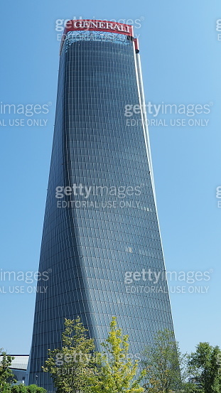 Milano, Italy. The iconic Generali tower at CityLife district designed ...