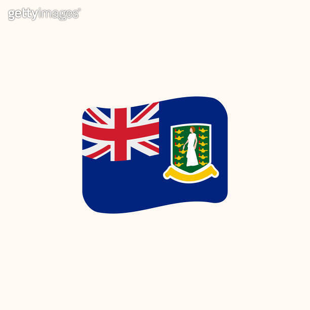 Flag of British Virgin Islands vector. Isolated British Virgin Islander ...