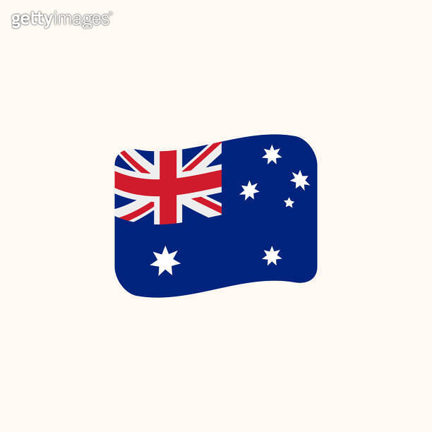 Flag of Australia vector. Isolated Australian wavy flag flat, Aussie ...