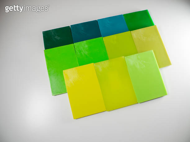 Plastic color swatches book. Sample colors catalogue for plastic ...