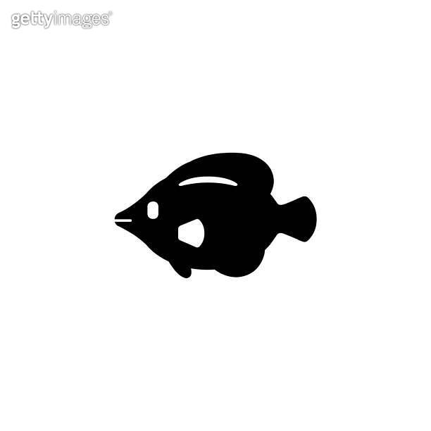 Tropical Fish vector icon. Isolated Angelfish flat emoticon symbol ...
