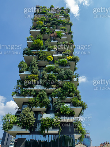 Milano, Italy. Bosco Verticale, view at the modern and ecological ...