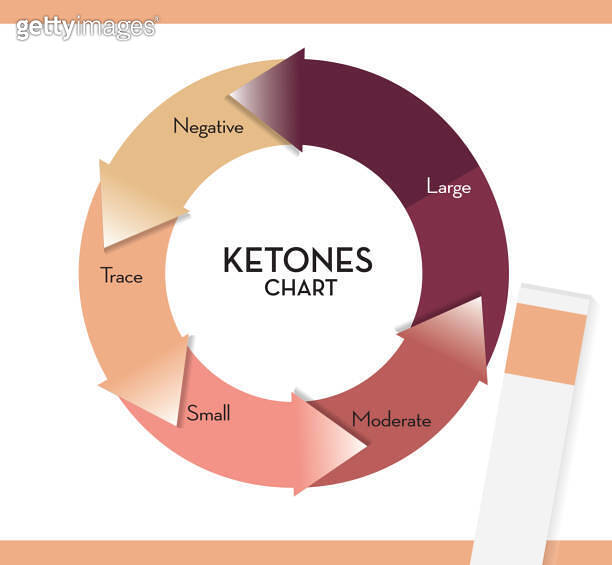 Ketogenic Reading Infographic Chart showing color coding for ketone ...