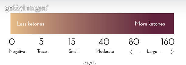 Ketogenic Reading Infographic Chart showing color coding for ketone ...