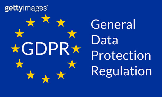 GDPR banner. General Data Protection Regulation symbol with EU flag ...