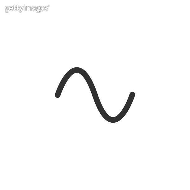 Symbol of AC source, ac sinusoid icon. Stock Vector illustration ...