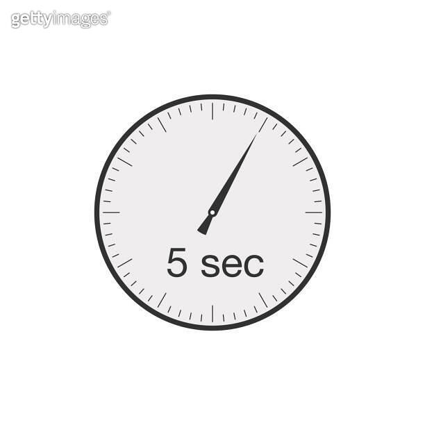Simple 5 seconds or 5 minutes timer. Stock Vector illustration isolated ...