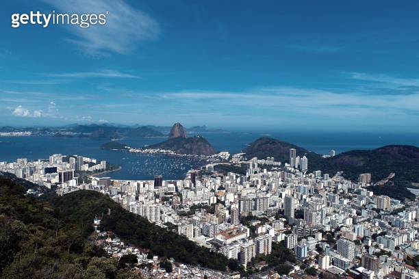 Aerial view of Rio de Janeiro, Brazil. Great landscape. Famous ...