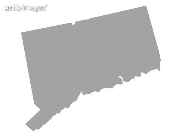 Gray map of US state of Connecticut 이미지 (1225275205) - 게티이미지뱅크