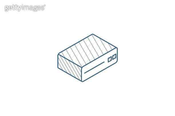 cd player, console, DVD, cd-rom isometric icon. 3d line art technical ...