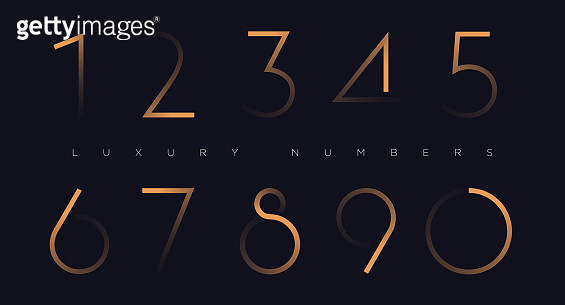 Flat logo design numbers set. 이미지 (1257990736) - 게티이미지뱅크