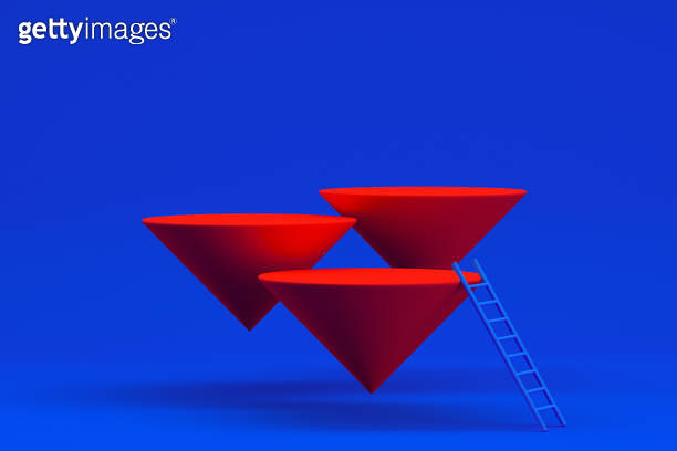 3D Flying Empty Cone Shape Product Stand, Platform, Podium with ...