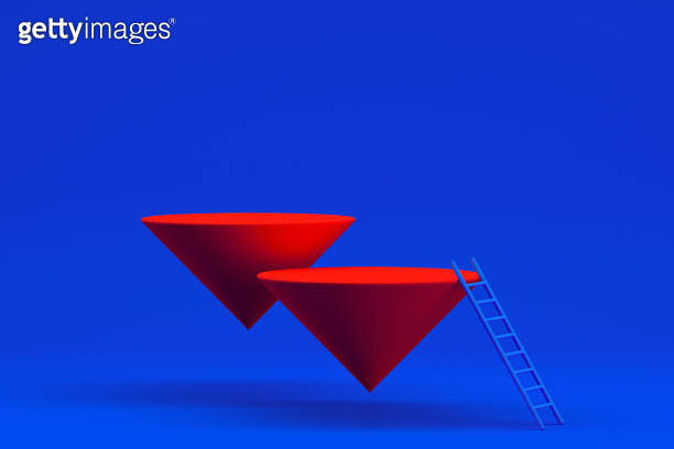 3D Flying Empty Cone Shape Product Stand, Platform, Podium with ...