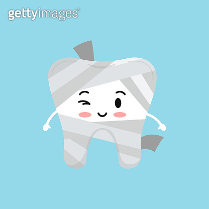 Cute tooth in mummy costume isolated vector icon. 이미지 (1277869301) - 게티 ...